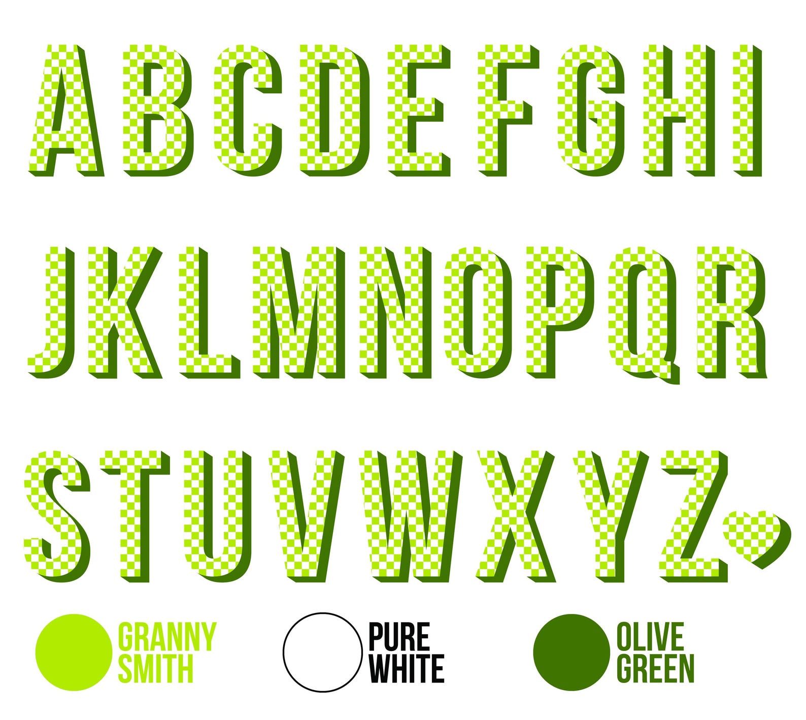Custom Name Vinyl Decal: Bold Checkerboard Letters, Waterproof Sticker ...