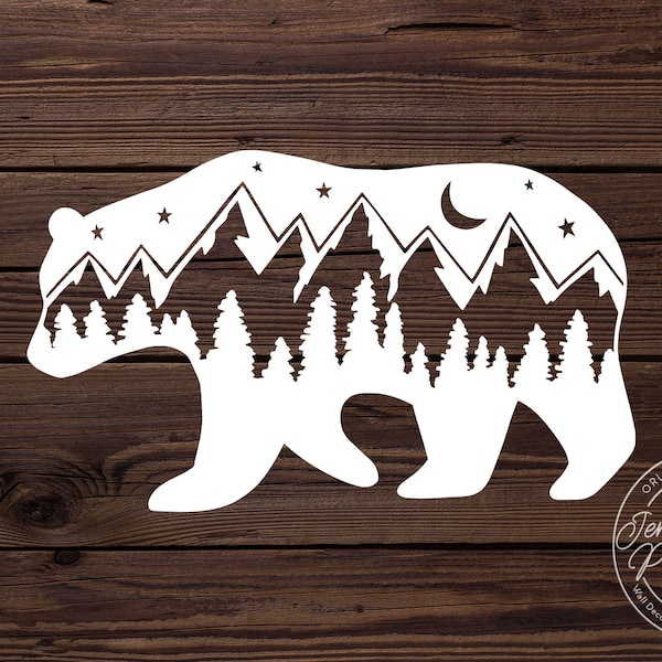 Mountain Scene Decal - Etsy