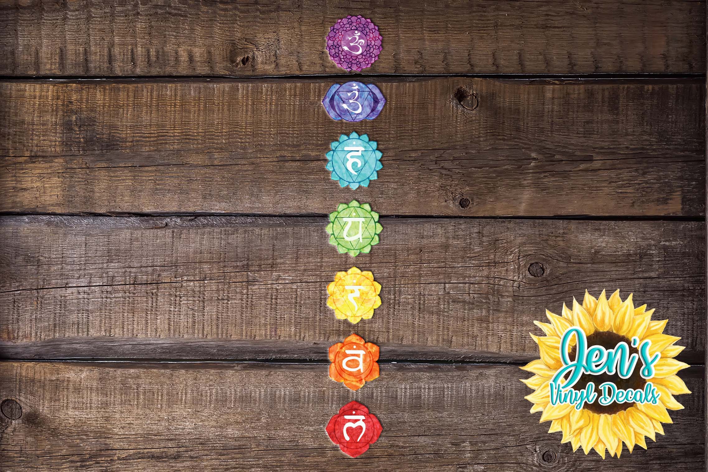 Watercolor Chakras Car Decal 7 Chakras Spiritual Decal - Etsy