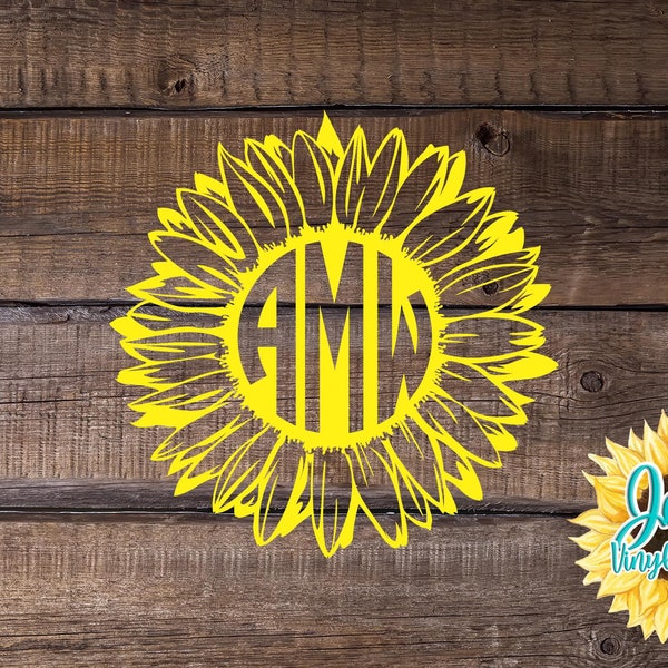 Sunflower Monogram - Etsy