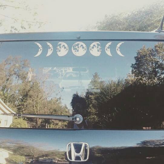 Moon Cycle Car Decal Lunar Cycle Astronomy Decal Moon | Etsy