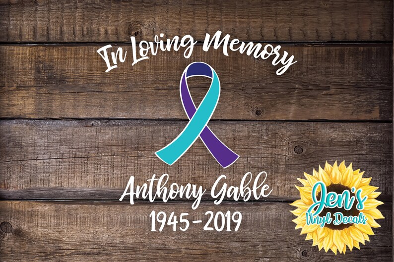 Suicide Awareness Cancer Memorial Decal in Loving Memory - Etsy