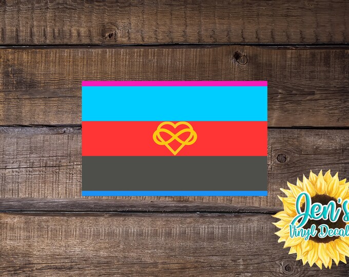 Aroace Pride Flag Decal waterproof Orange Yellow White and - Etsy