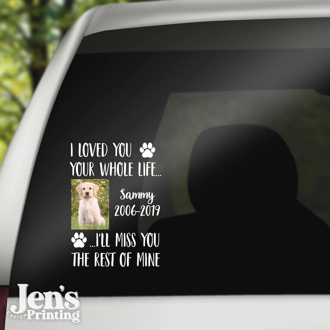 Personalized Dog Memorial Decal: Pet Photo Car Window Sticker - Etsy