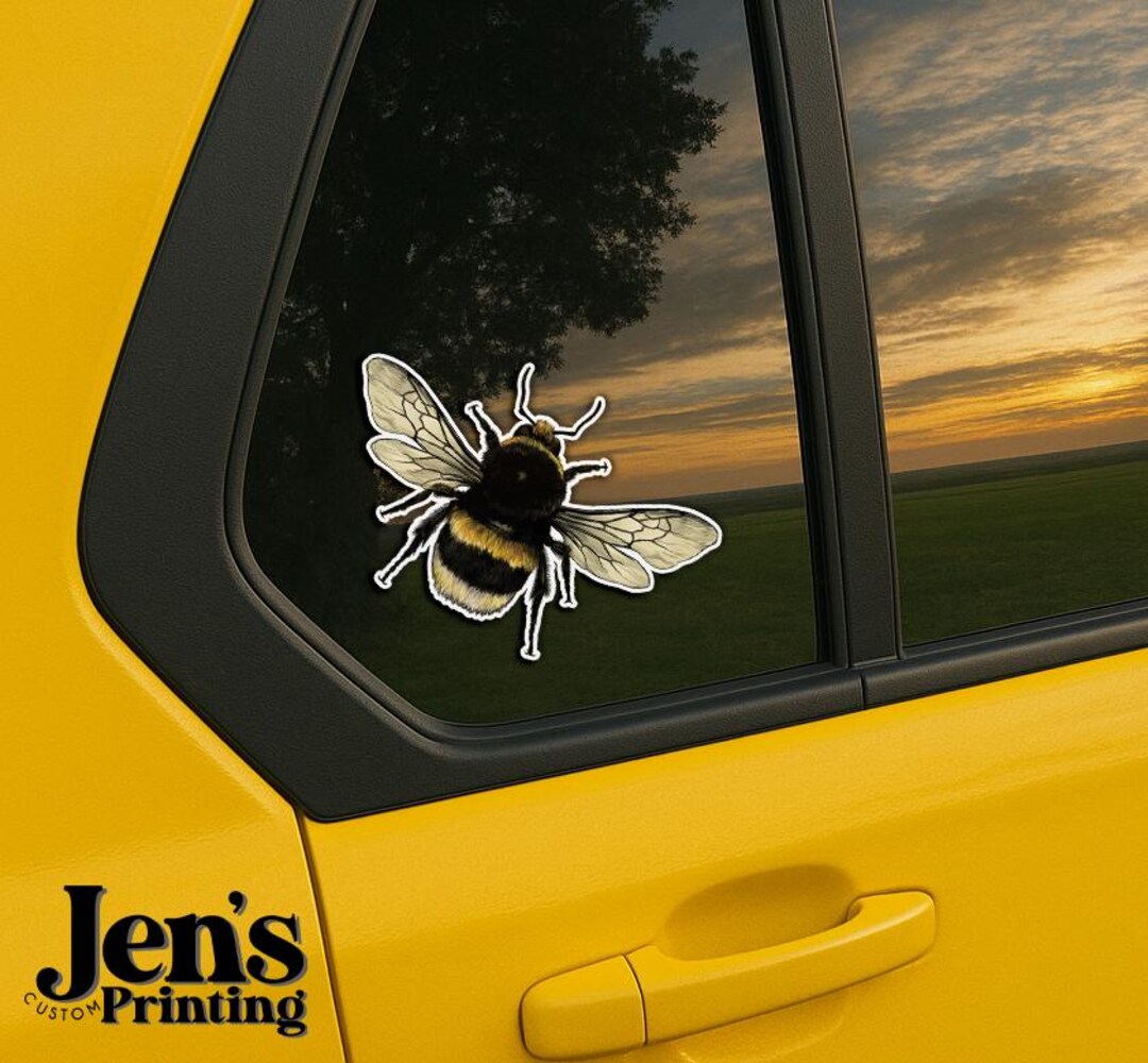 Bumble Bee Vinyl Decal: Adhesive Backed Sticker - Etsy