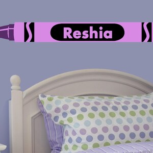 Crayon Wall Decal W/ Name | Nursery Crayon Wall Sticker - Etsy