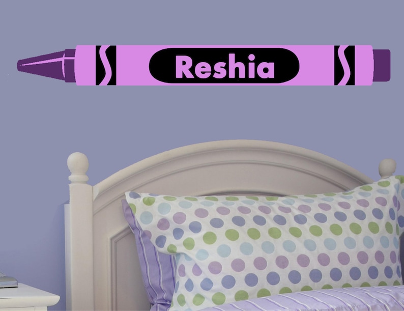 Crayon Name Wall Decal: Custom Nursery Wall Sticker - Etsy