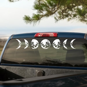 Moon Cycle Car Decal: Lunar Phases, Astronomy Sticker - Etsy