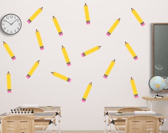 Classroom Pencil W/ Teacher Name Wall Decal Classroom Decor - Etsy