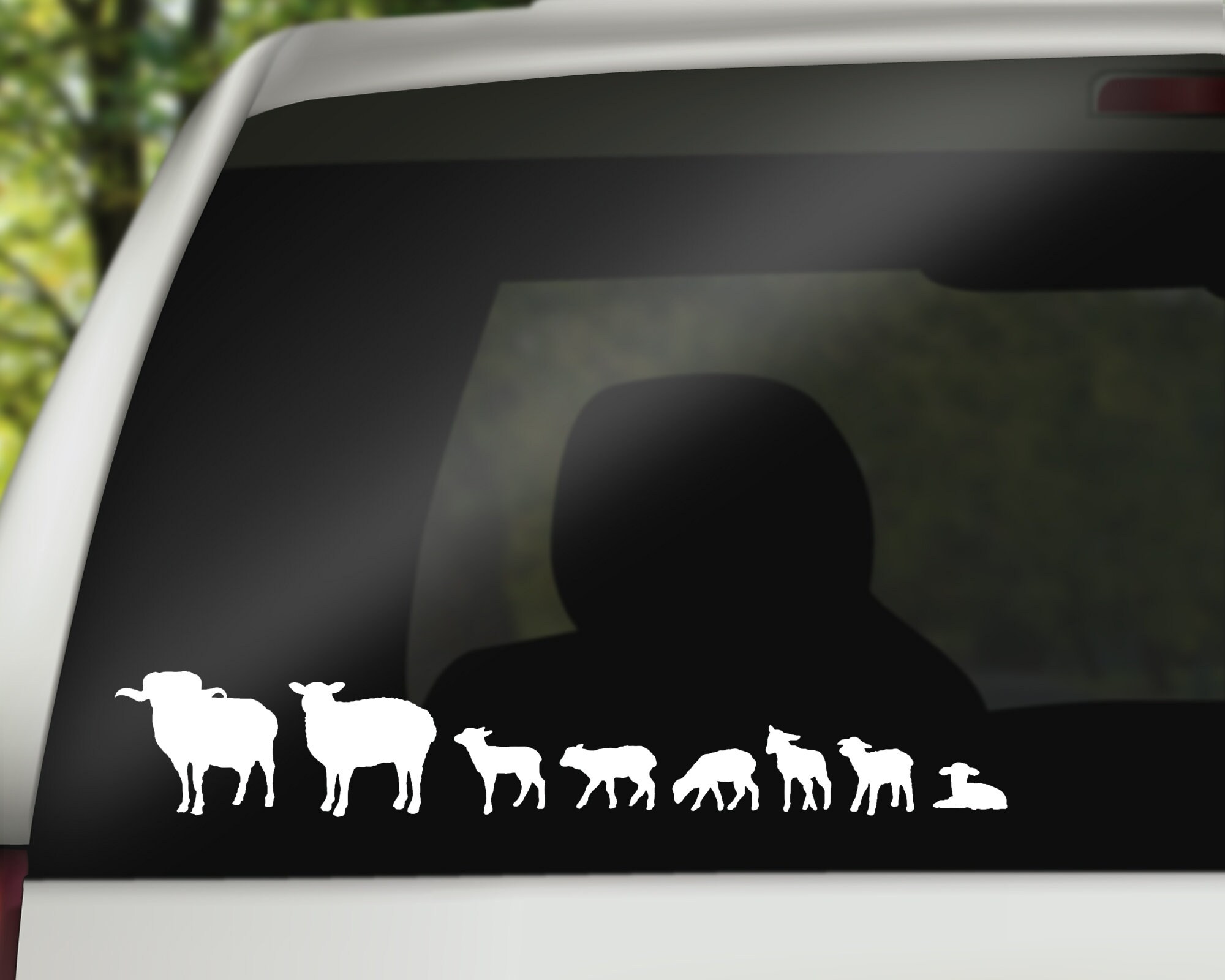 Sheep Family Car Window Decal Sheep Family Decal Sheep Decal - Etsy