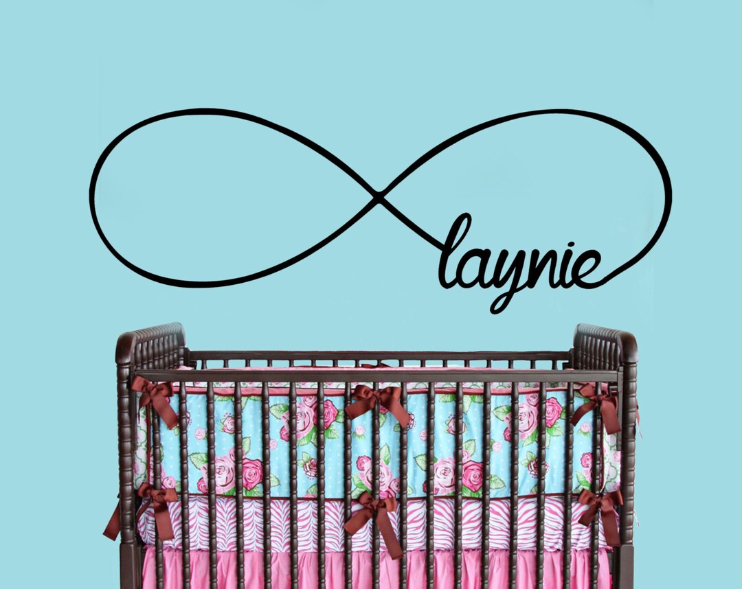 Infinity Name Wall Decal | Bedroom Wall Decals | Custom Infinity Sign ...