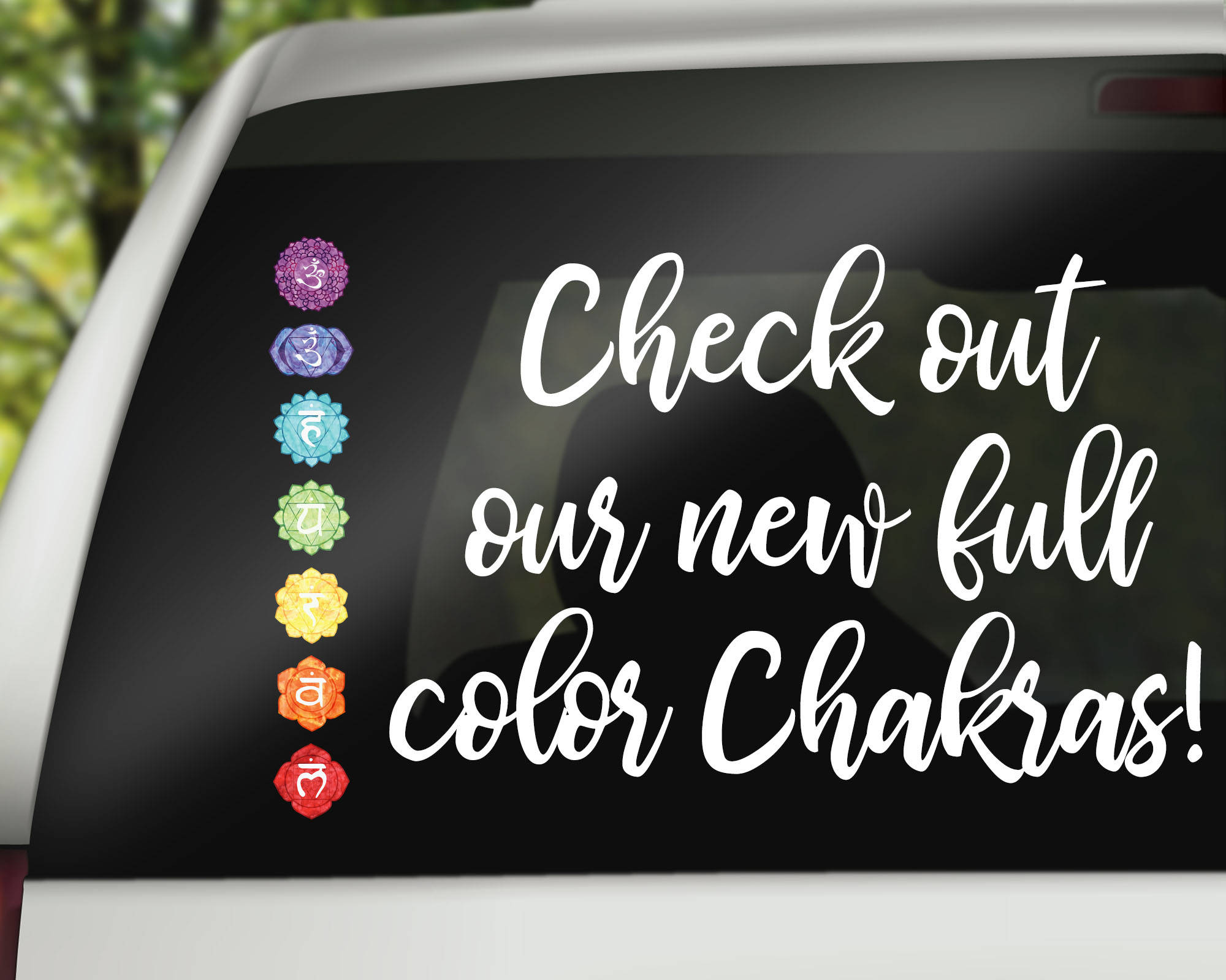 Chakras Car Decal 7 Chakras Spiritual Decal Namaste Decal - Etsy