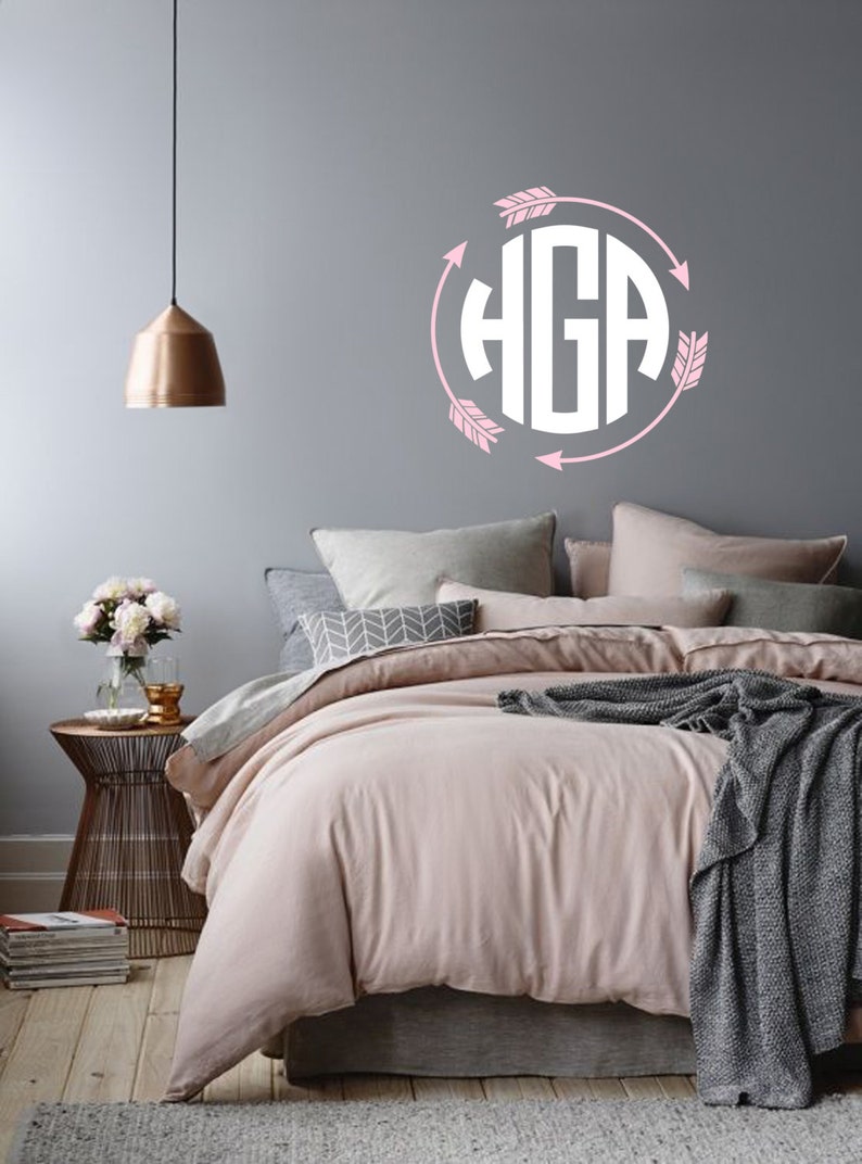 Arrow Monogram Wall Decal Initial Wall Decal Nursery Decal - Etsy Canada