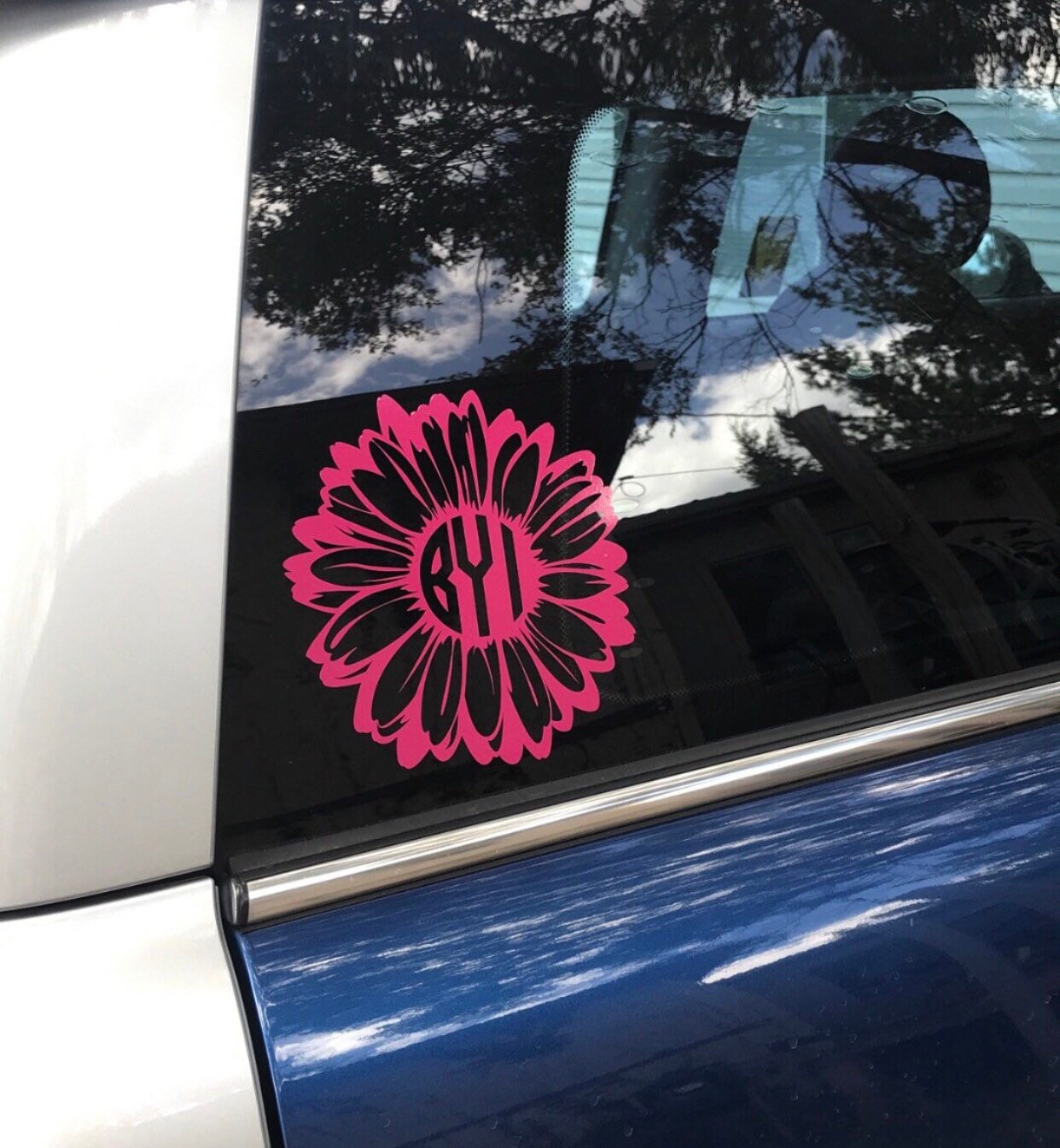 Daisy Monogram Decal 6 X 6 Monogram Flower Sticker Daisy | Etsy