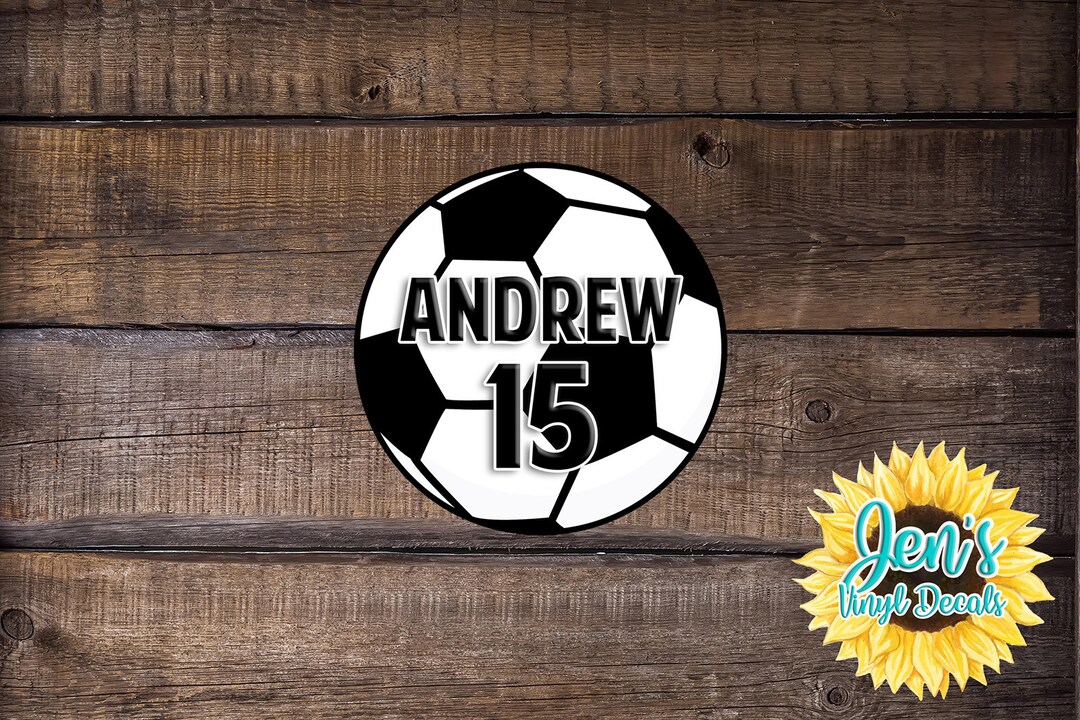 Soccer Ball Name Decal Soccer Ball Team Number and Name Group Decals ...