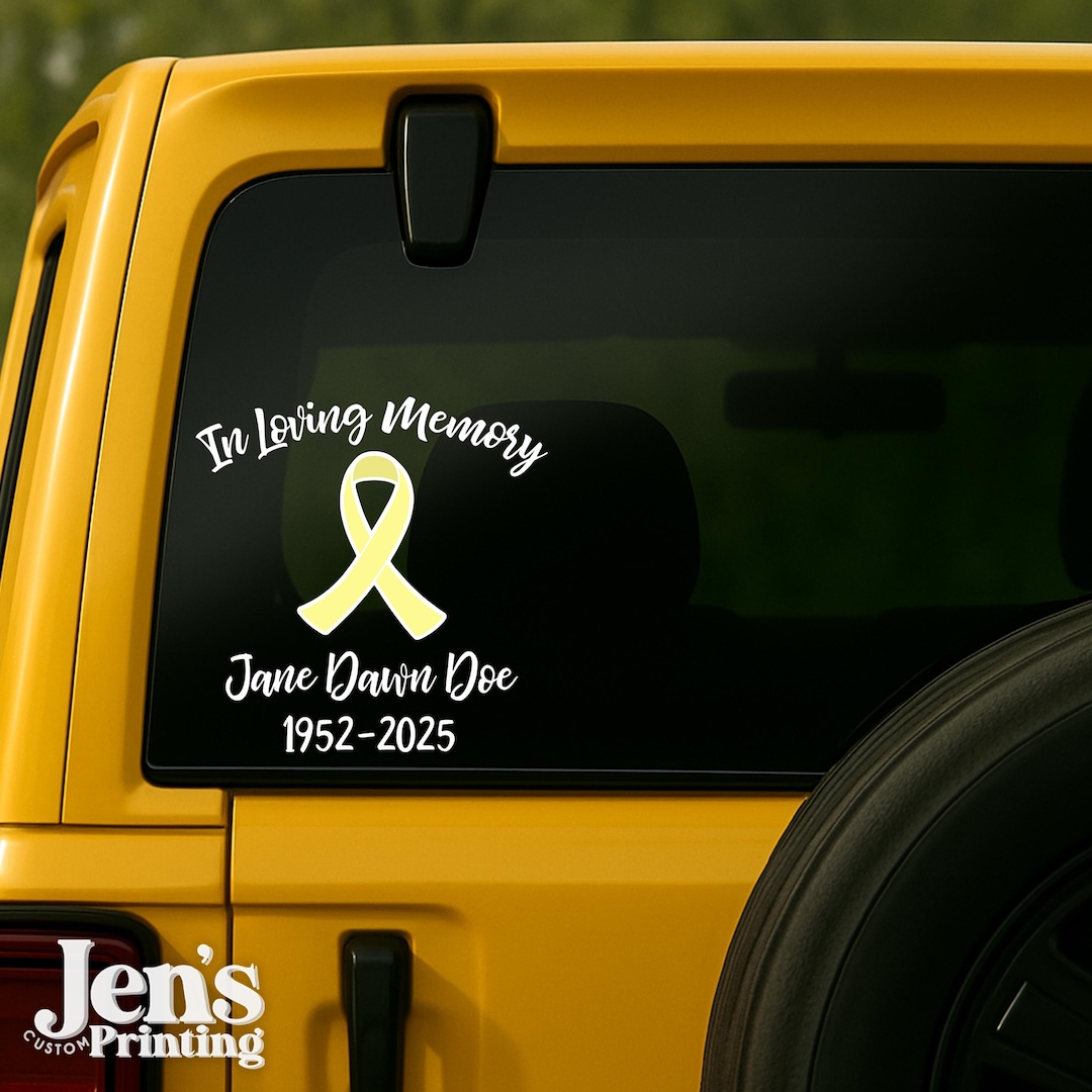 Sarcoma Cancer Memorial Ribbon Car Decal – Personalized in Loving ...