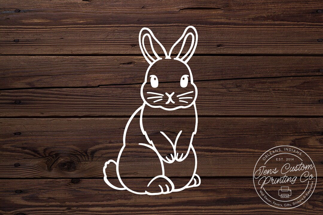 Bunny Decal Rabbit Car Decal Easter Sticker - Etsy