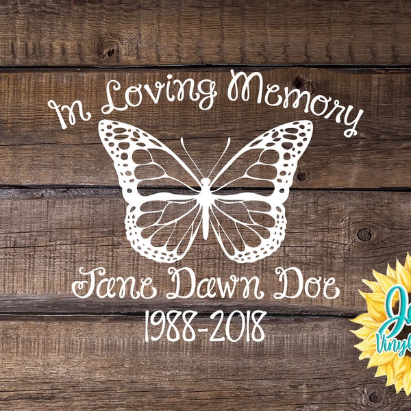 In Loving Memory Car Decal - Etsy