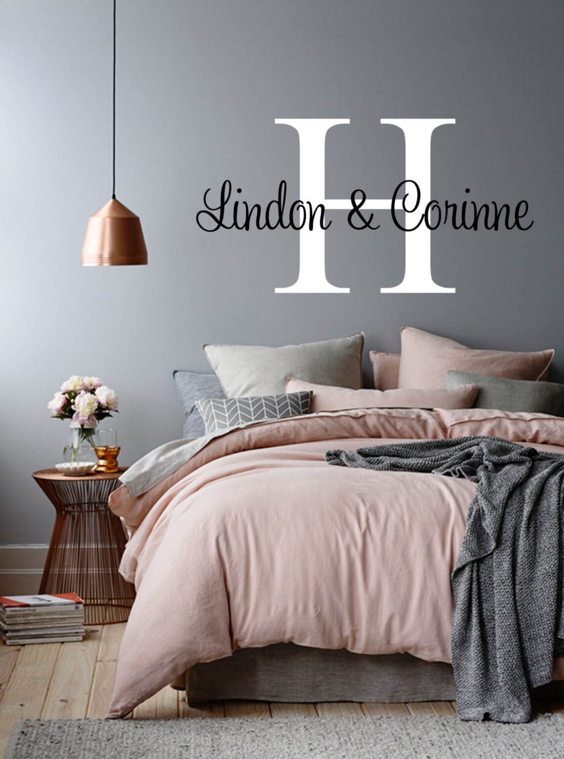 Couple Name Wall Decal Wedding Gift Family Name Wall Decal - Etsy