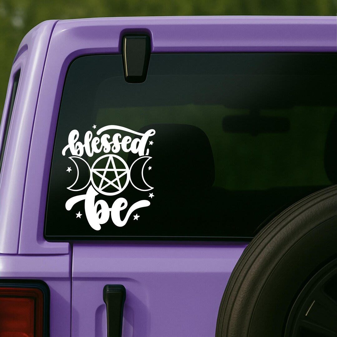 Blessed Be Car Decal Witch Sticker Wiccan Decal - Etsy