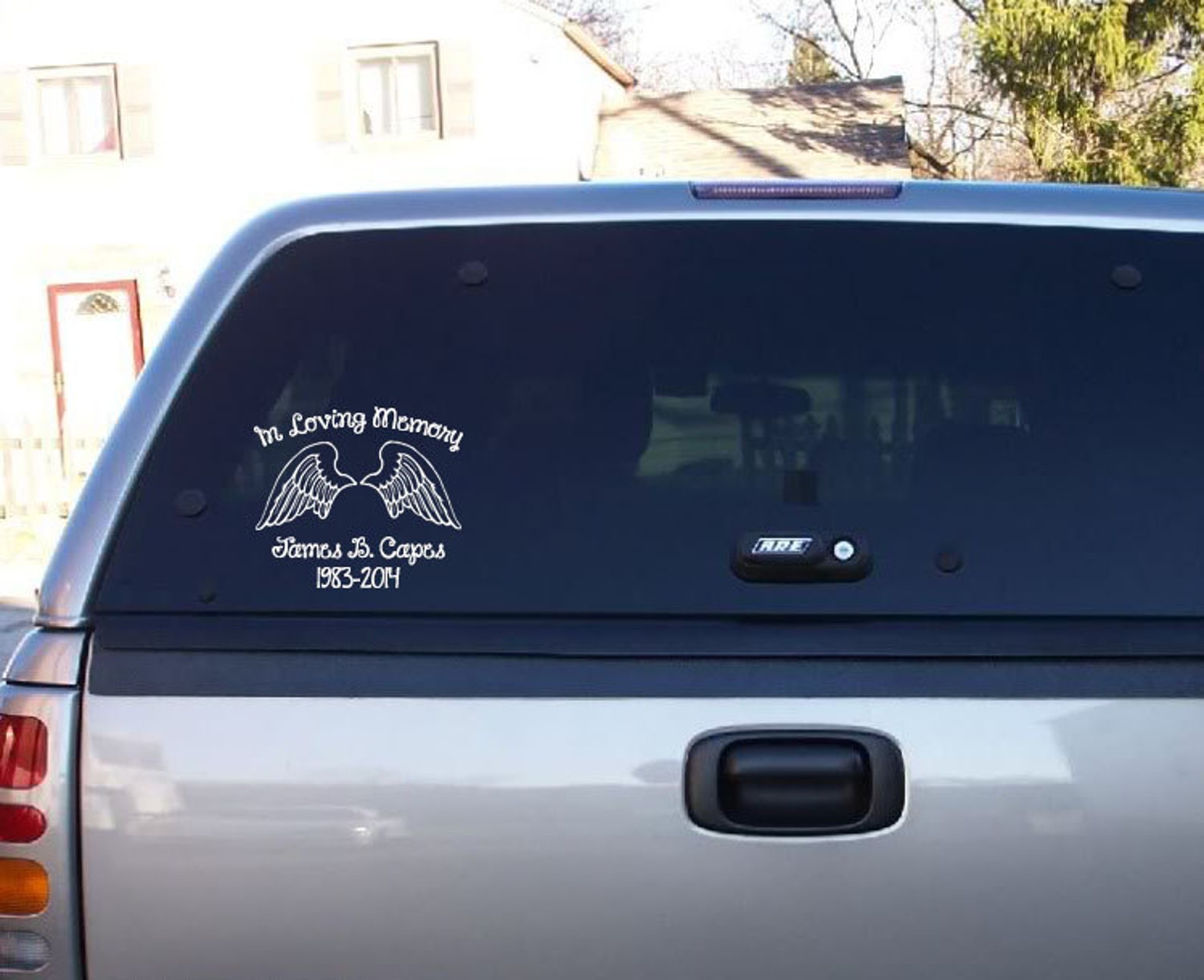 In Loving Memory Car Window Decal With Angel Wings Car - Etsy