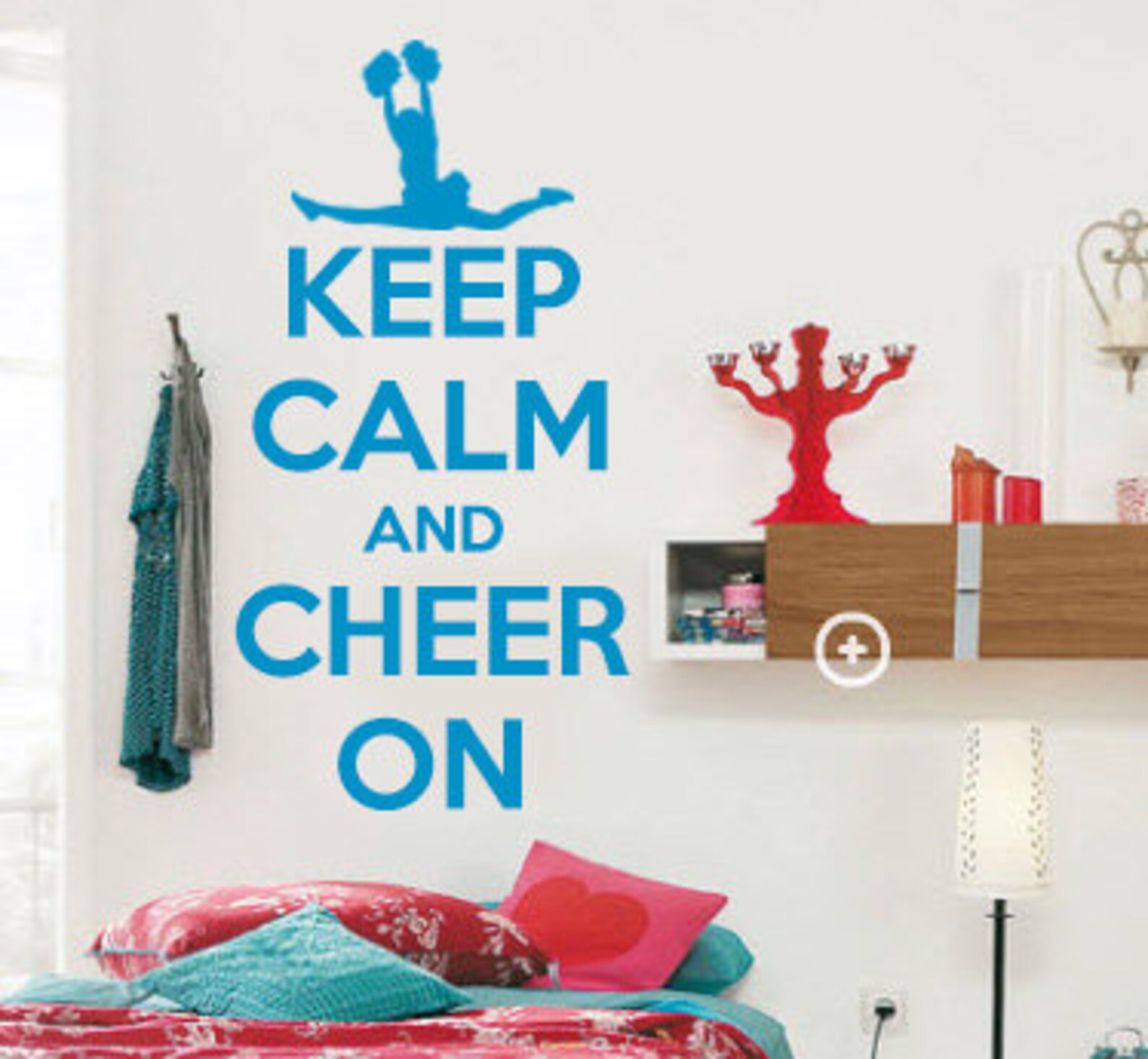 Keep Calm and Cheer on Wall Sticker Wall Decal I Love Cheer - Etsy