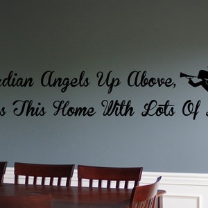 Guardian Angels up Above, Bless This Home With Lots of Love Wall Decal ...