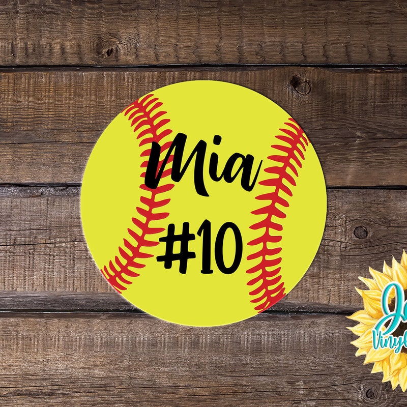 Softball Decal - Etsy