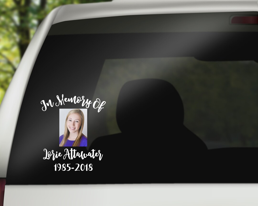 In Memory Sticker With Photo Memorial Decal With Picture Photo Memorial ...