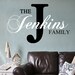 Personalized Family Name Initial Wall Decal - Etsy