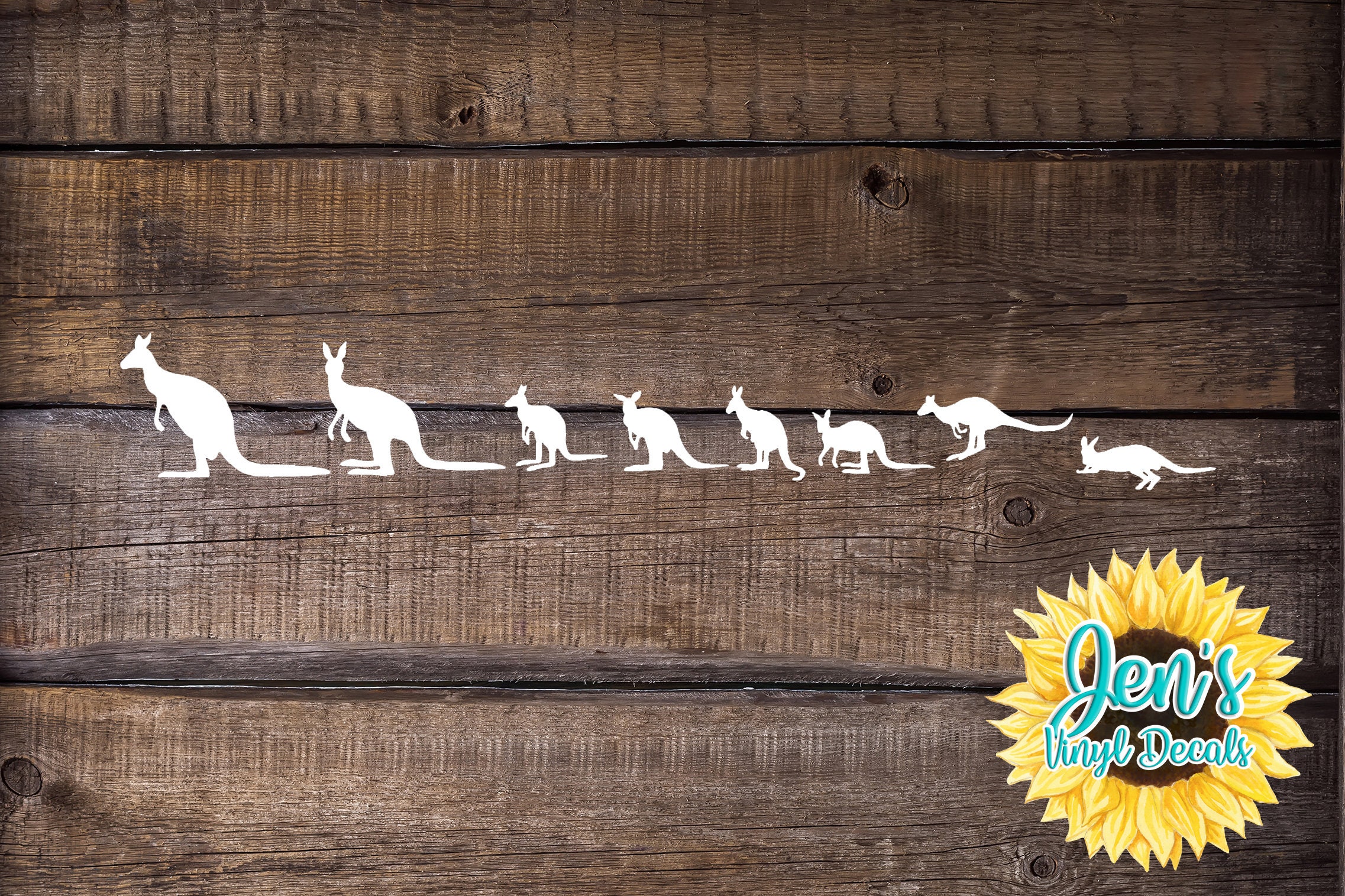 Kangaroo Family Car Window Decal kangaroo Family Decal | Etsy