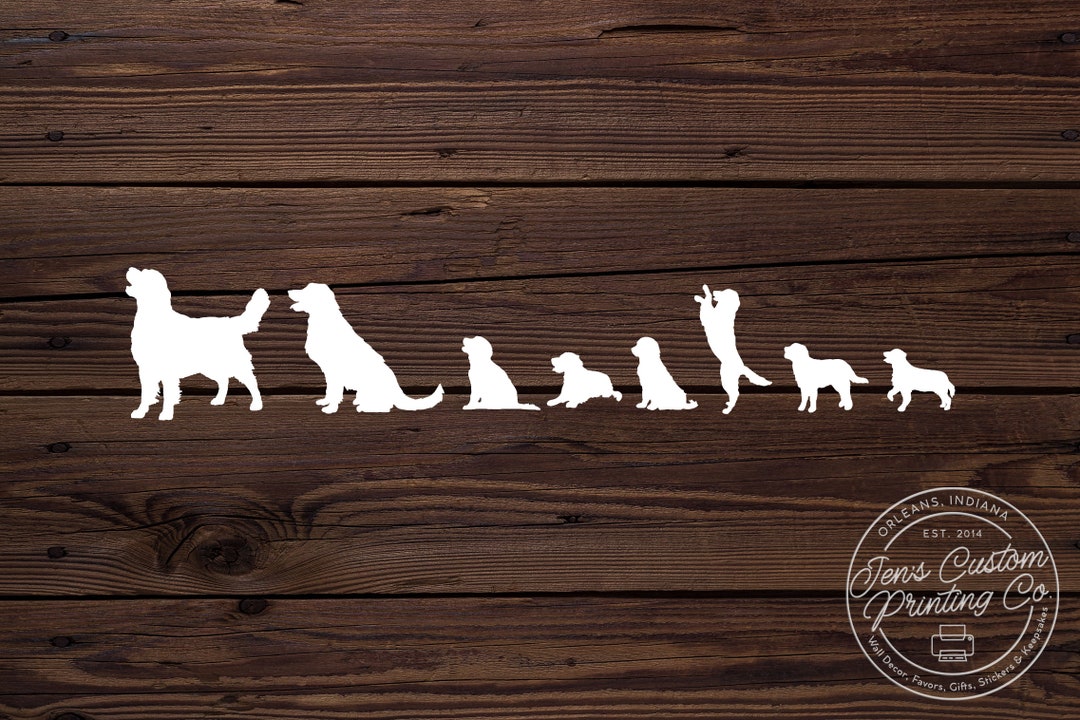 Dog Family Car Window Decal | Puppy Family Decal | Dog Decal | Stick ...