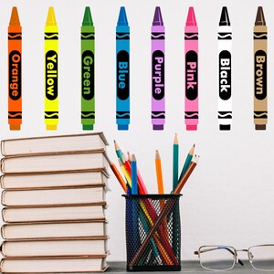 Crayon Wall Decals Classroom Decoration Teacher Stickers - Etsy