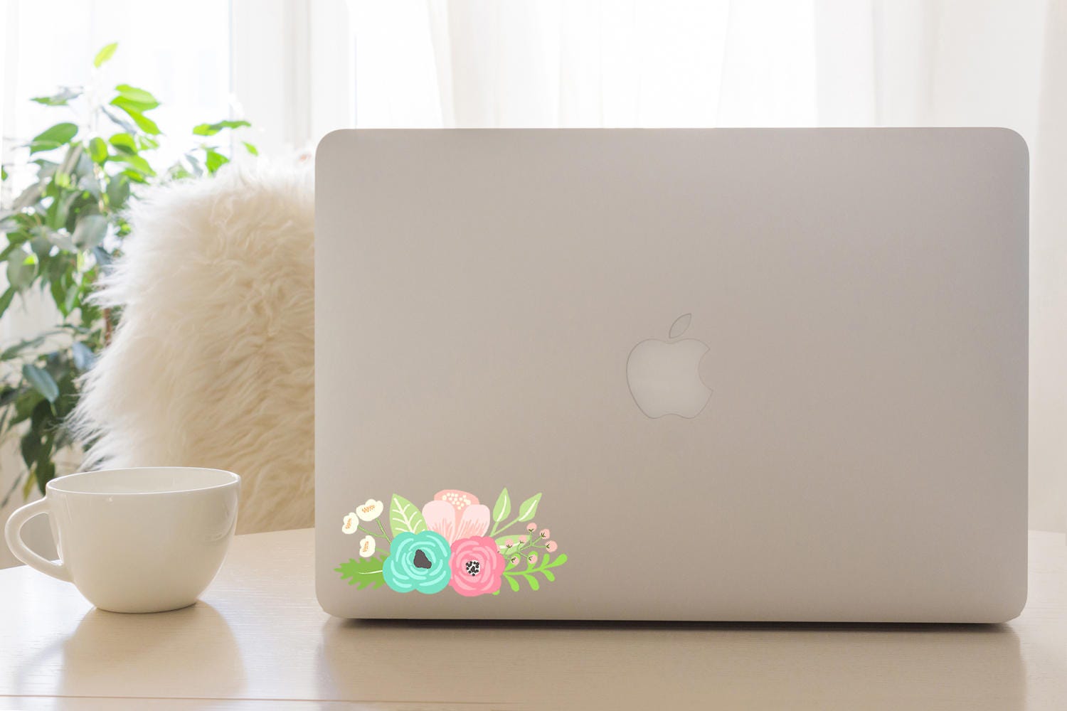 Pastel Bouquet Decal Pink Floral Decal Sticker Trendy Sticker | Etsy