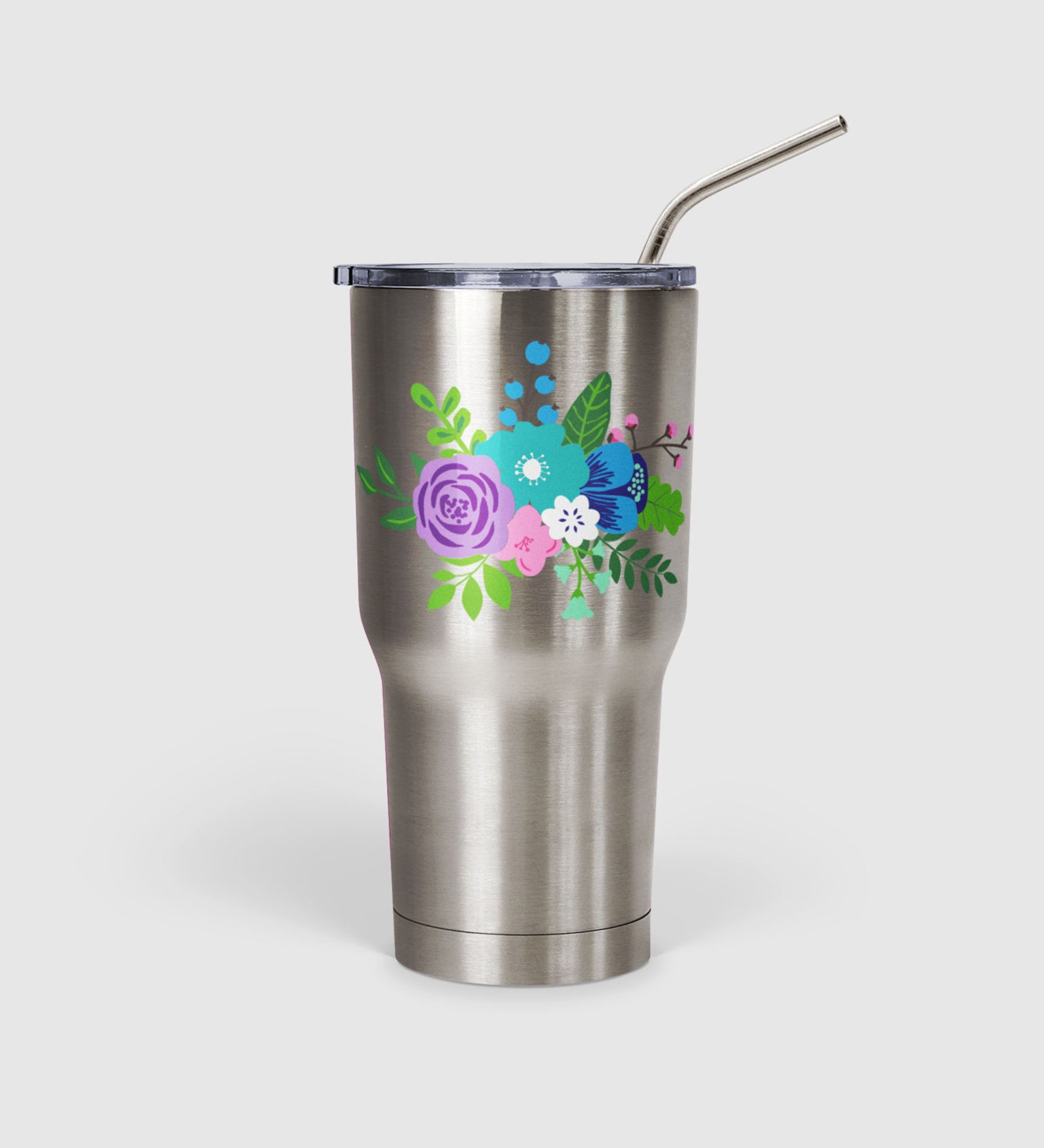 Boho Yeti Cup Floral Yeti Sticker Flower Yeti Monogram - Etsy
