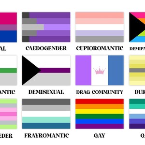 Demiromantic Pride Flag Decal (waterproof) Purple, White, Gray and ...