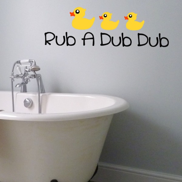 Rub a Dub Dub Decal - Etsy