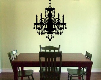Chandelier Wall Sticker Victorian Chandelier Decal Wall - Etsy