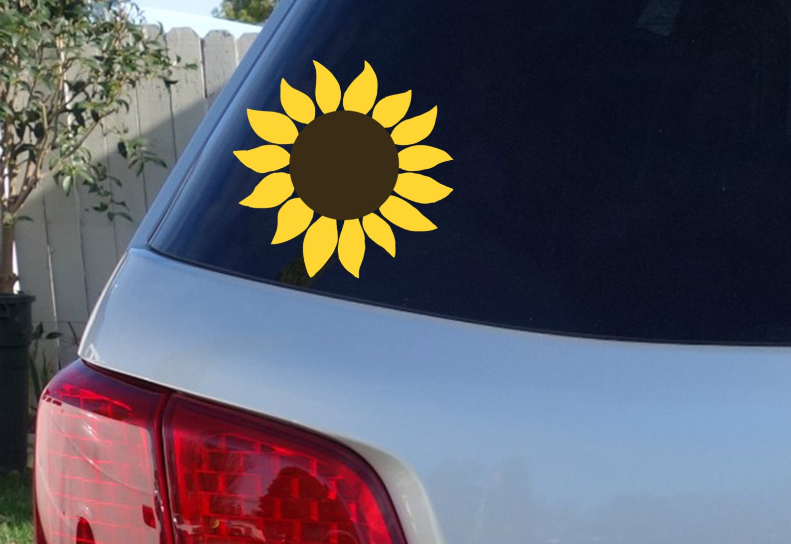 Sunflower Car Window Decal: Outdoor Vinyl Flower Decal - Etsy