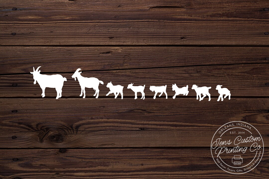 Goat Family Car Window Decal | Goat Family Decal | Goat Decal | Stick ...