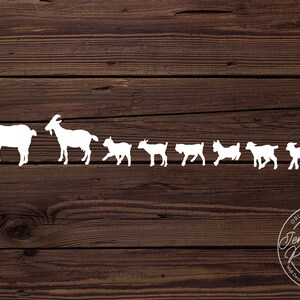 Goat Family Car Window Decal | Goat Family Decal | Goat Decal | Stick ...
