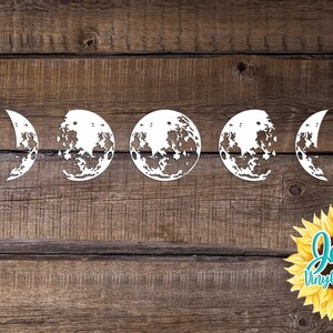 Moon Cycle Car Decal, Lunar Cycle, Astronomy Decal, Moon Sticker ...