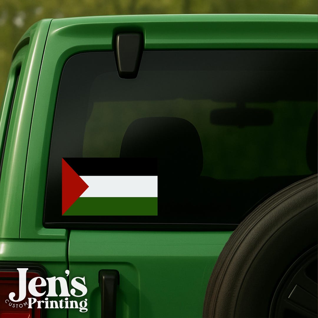 Palestine Flag Sticker: Waterproof Vinyl Decal for Laptop, Car, Tumbler ...