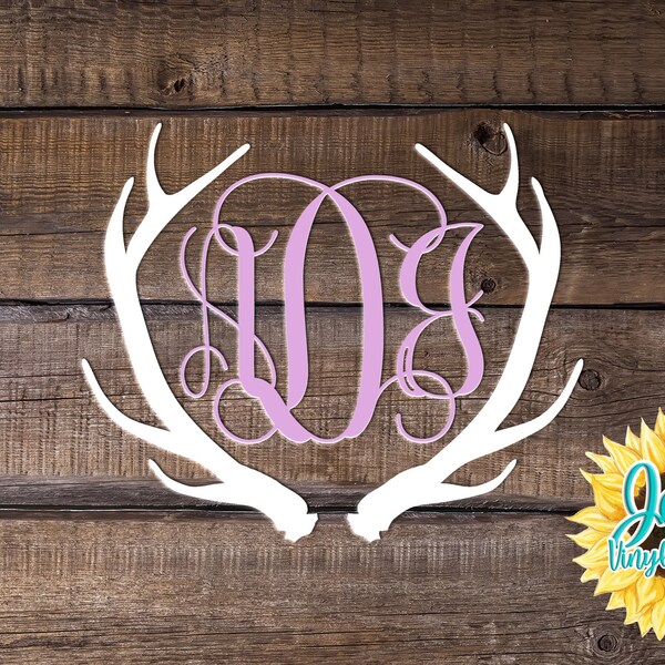 Deer Antler Monogram - Etsy