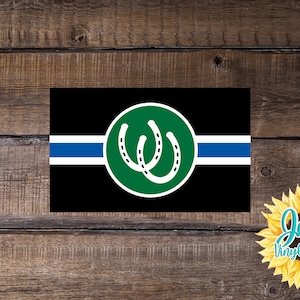 Pony Play Pride Flag Decal (waterproof) Black, Blue, White Anf Green ...