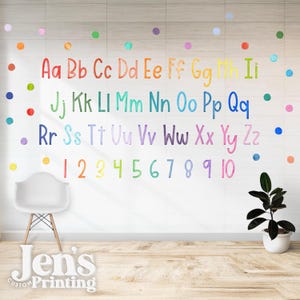 Watercolor Rainbow Alphabet Wall Decal Set: Kids Room Decor - Etsy