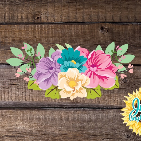 Floral Decal - Etsy