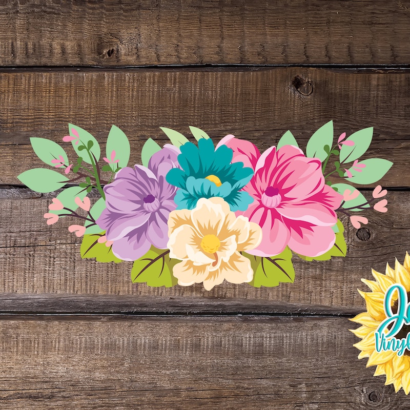 Floral Decal - Etsy