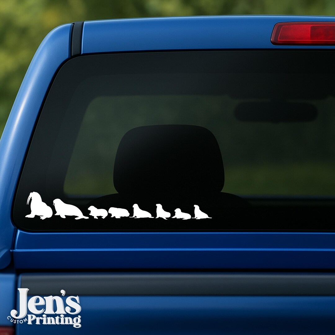Walrus Family Car Decal: Custom Ocean Animal Vinyl Sticker - Etsy