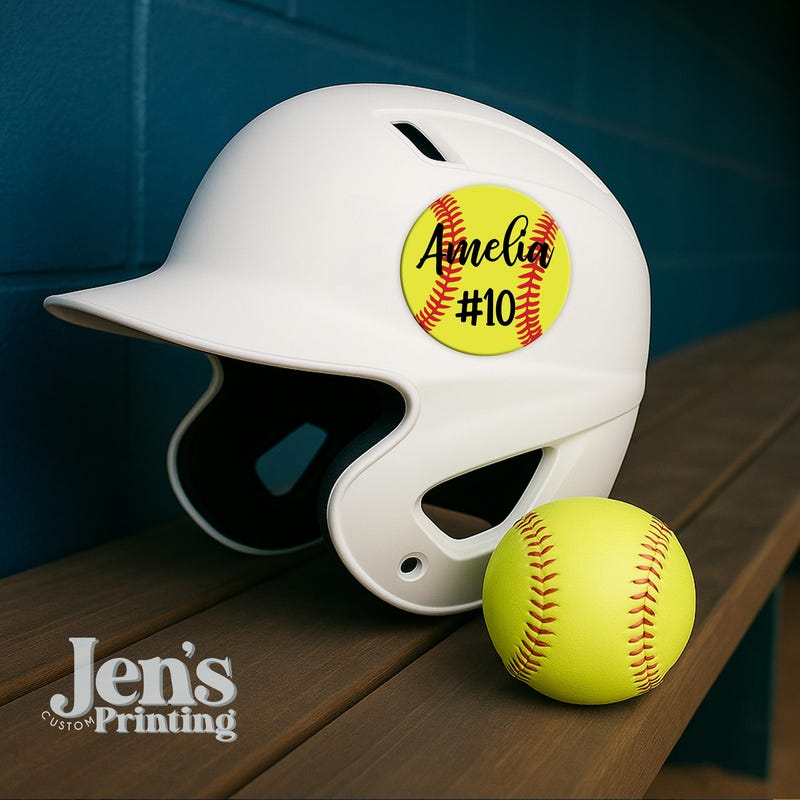 Softball Car Decal - Etsy